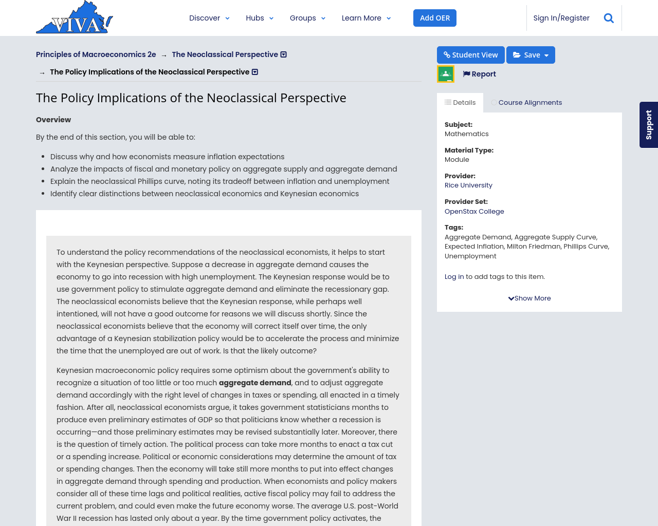 Principles of Macroeconomics 2e, The Neoclassical Perspective, The ...